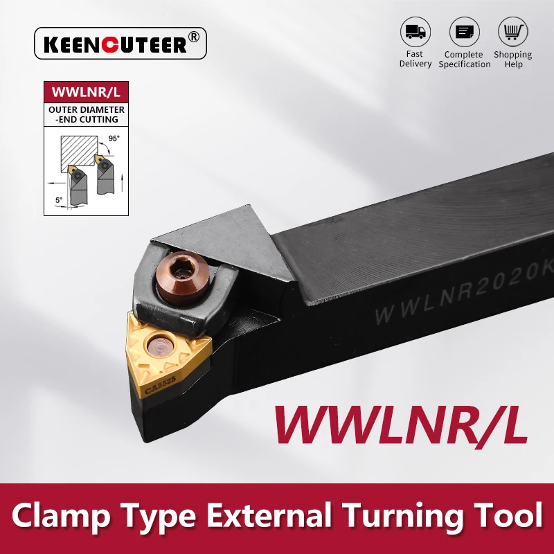WWLNR1616 WWLNR2020 WWLNR2525 WWLNR3232 External Turning Tool WWLNR WWLNL Lathe Bar Turning ...
