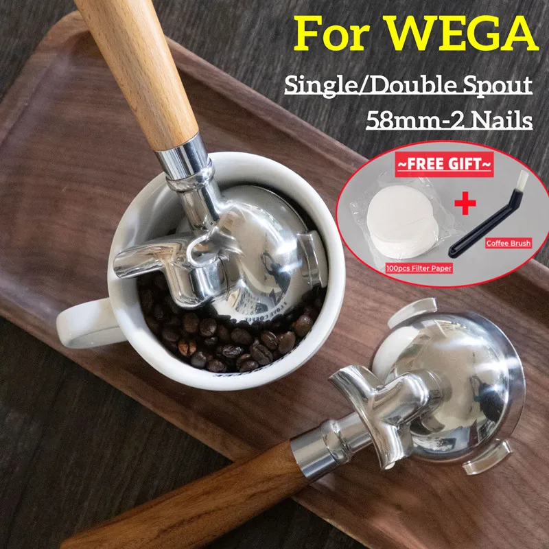 58mm-Single-Double-Mouths-Spout-Coffee-Portafilter-Filter-Holder-For ...