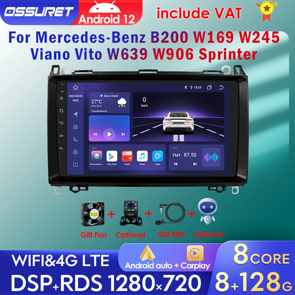 8g+128g Android 12 Car Stereo Radio Multimidia Player Gps Navi For ...