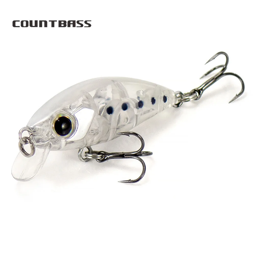 COUNTBASS 43mm 4.8g Slow Sinking Wobbler Minnow Plug Fishing Lures La ...