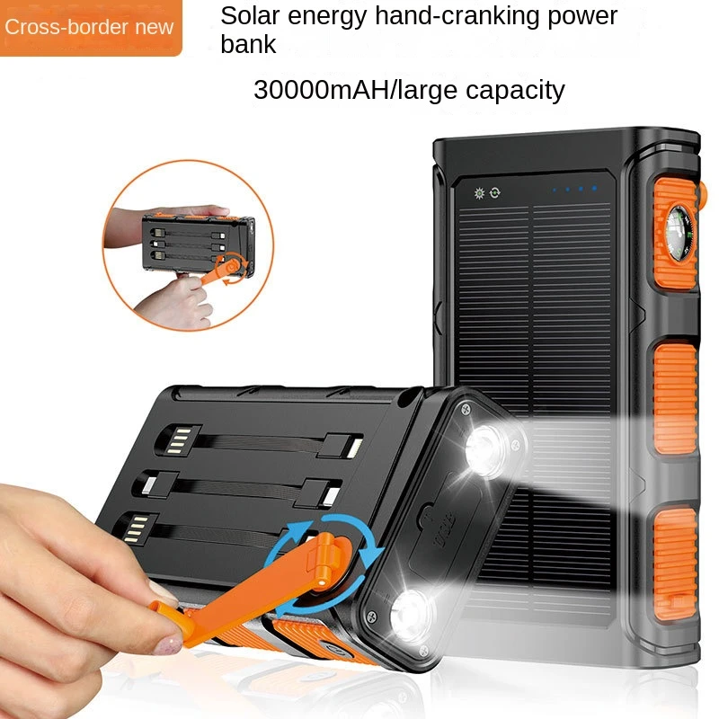 Powerbank 30000mAh Three-proof Solar Hand-operated Mobile Power Supply ...