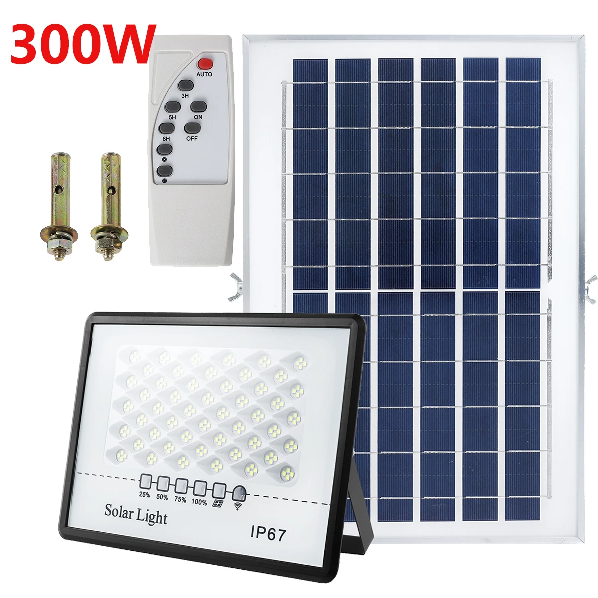 Led Solar Split Wall Lamp 300w Waterproof Remote Control Lamps Garden ...