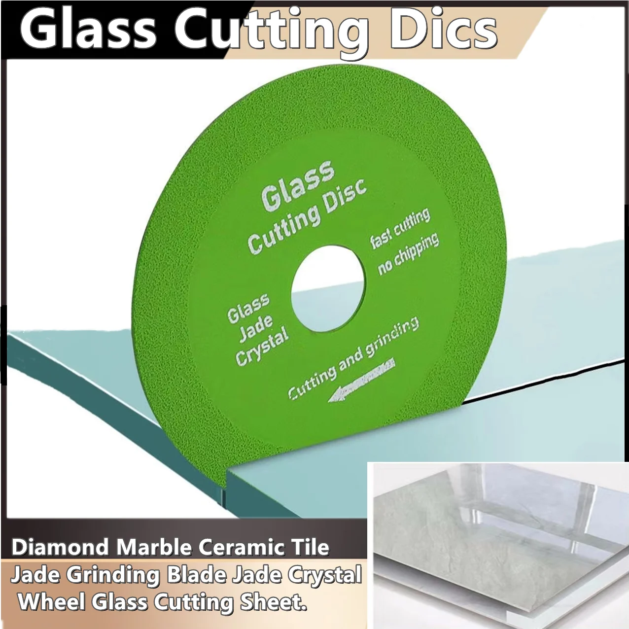 Diamond Ultra Thin Green Brazing Blade Cutting Blade Ceramic Jade Glass ...