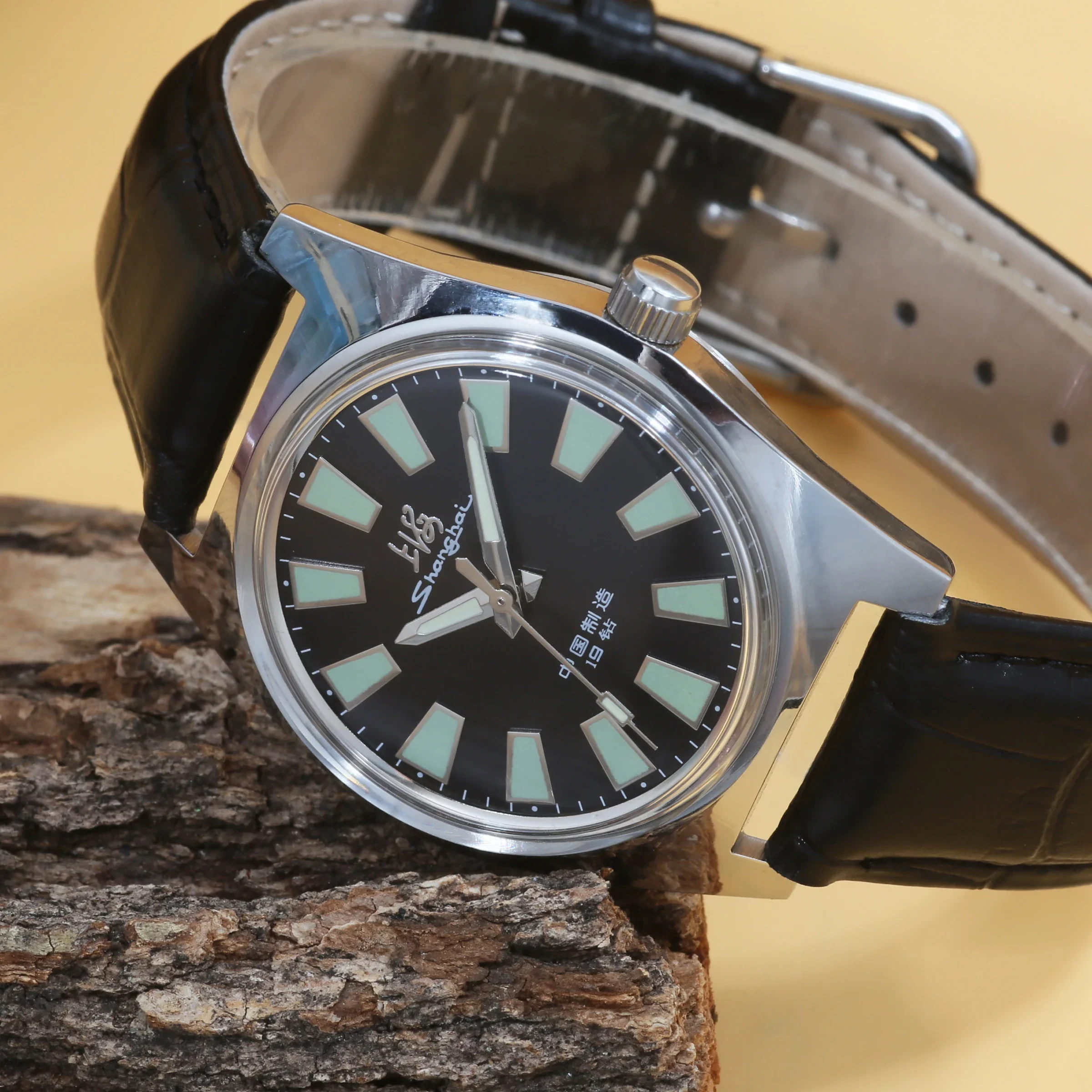 Relojes retro Shanghai 36MM Hand-Wind Mechanical Watch 7120 Waterproof ...