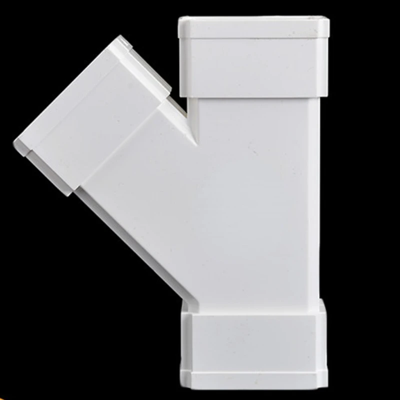 PVC-Rainwater-Pipe-Connectors-for-square-drain-pipe-Y-type-tee ...