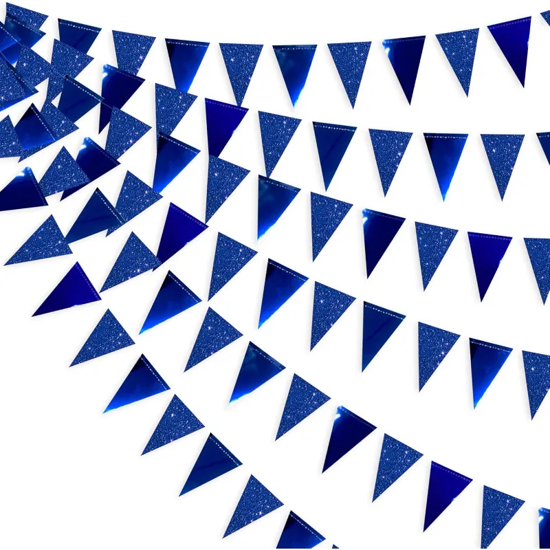 Bander-n-de-bandera-triangular-azul-real-banderines-para-graduaci-n ...