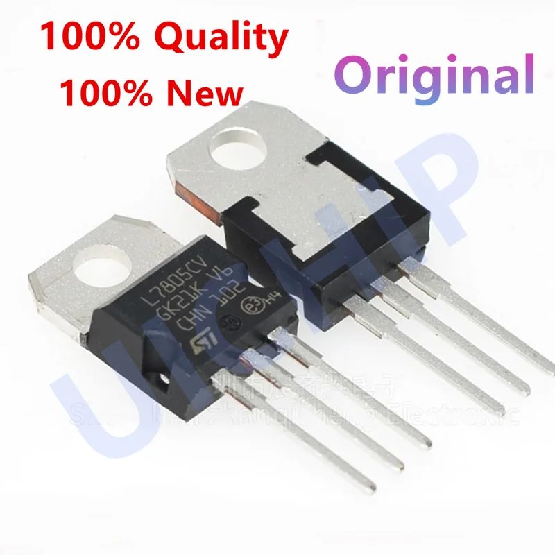 10pcs New L7805cv L7805 L7805 Lm7805 To-220 Transistor Voltage ...