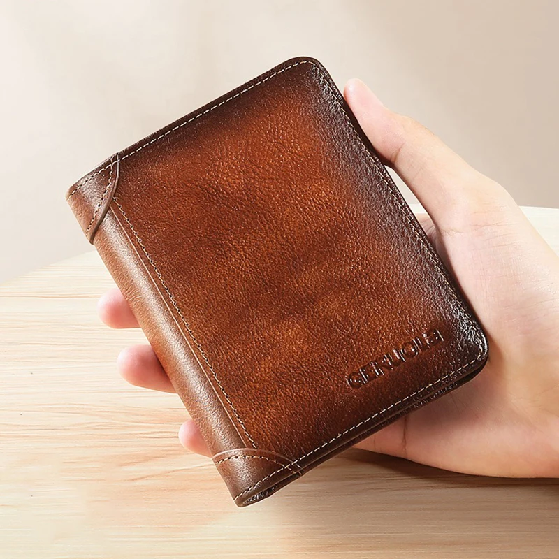 Genuine-Leather-Wallets-for-Men-RFID-Credit-Card-Holders-Purses-Luxury ...
