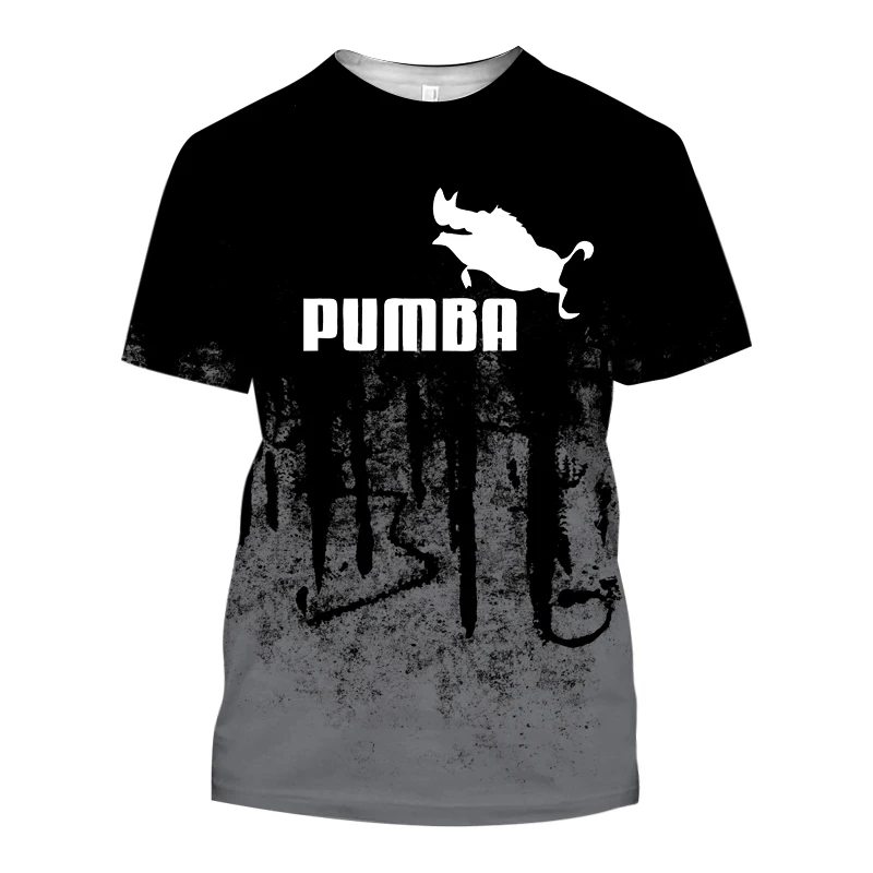 PUMBA-Mens-T-shirt-for-men-Gym-brand-3D-print-t-shirt-Summer-Daily ...