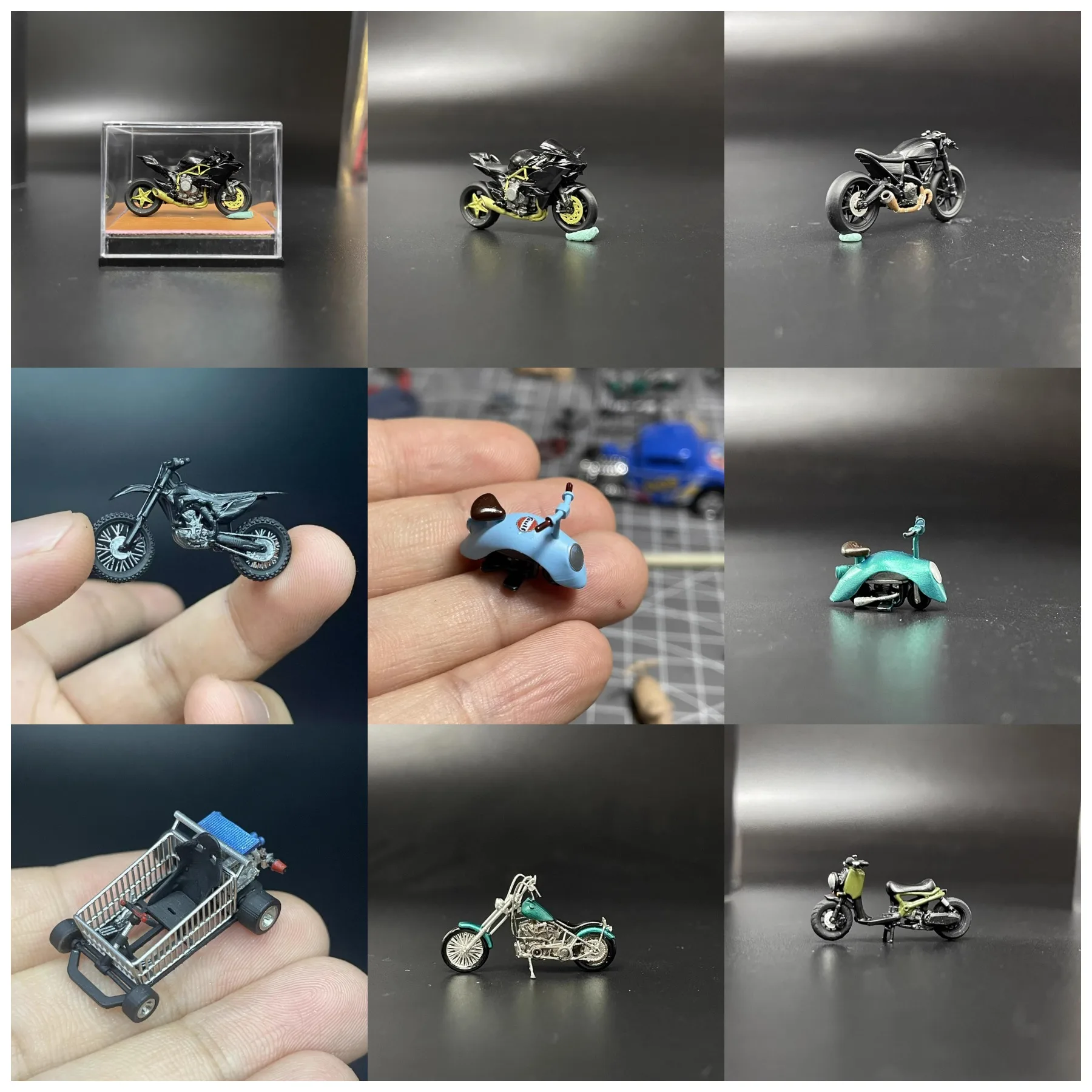 Custom-Modification-1-64-Motorcycle-Series-Model-Garage-Scene ...