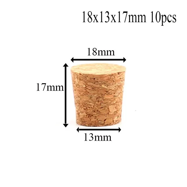 5/100pc Top DIA 8mm To 58mm Wooden Cork Lab Test Tube Stopper Kettle ...