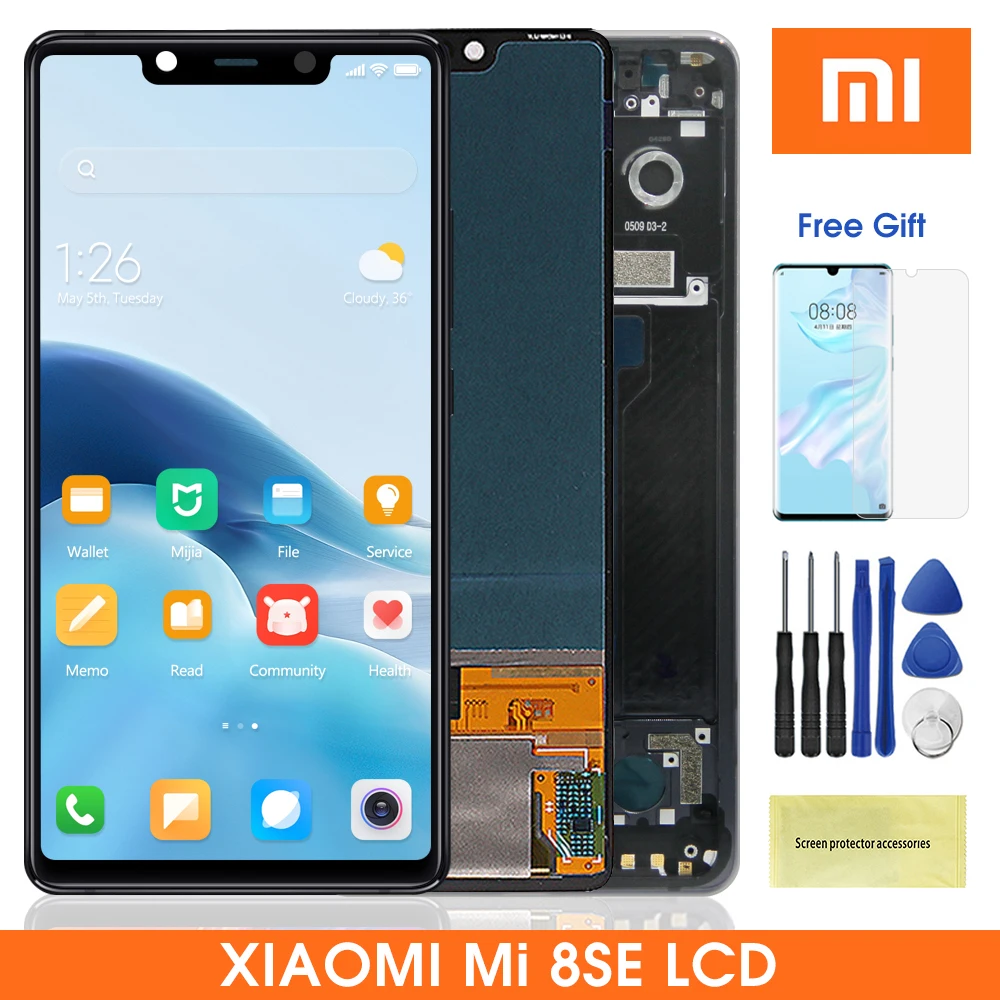 5.88" Original Lcd For Xiaomi Mi8 Se Mi 8 Se Mi8se Super Amoled Lcd Display Touch Screen ...
