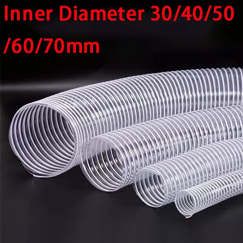 1Meter Inner Diameter 30/40/50/60/70mm White Transparent PVC Tube Dust ...