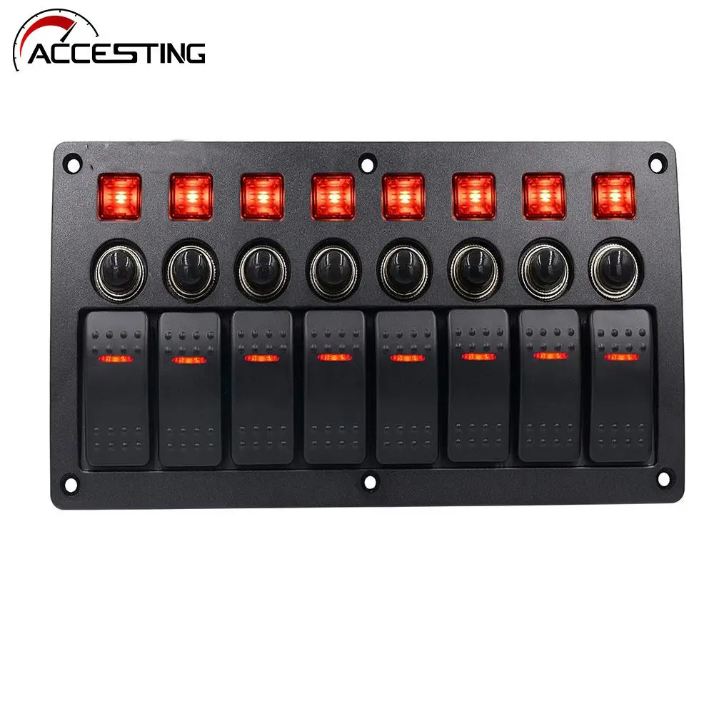 6-8-Gang-Switch-Panel-Car-Auto-Boat-Marine-Dual-Led-Rocker-Switch-Panel ...