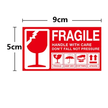 50pcs Big Labels Fragile Stickers 15cm*9cm 10cm*10cm Fragile or Bend ...