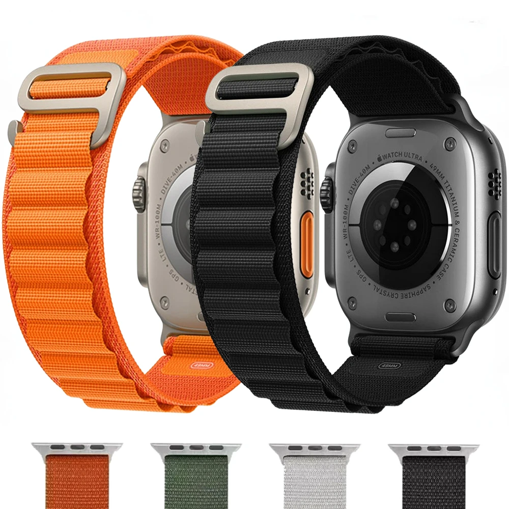 Alpine loop cinta para apple relógio banda ultra 49mm esportes pulseira ...