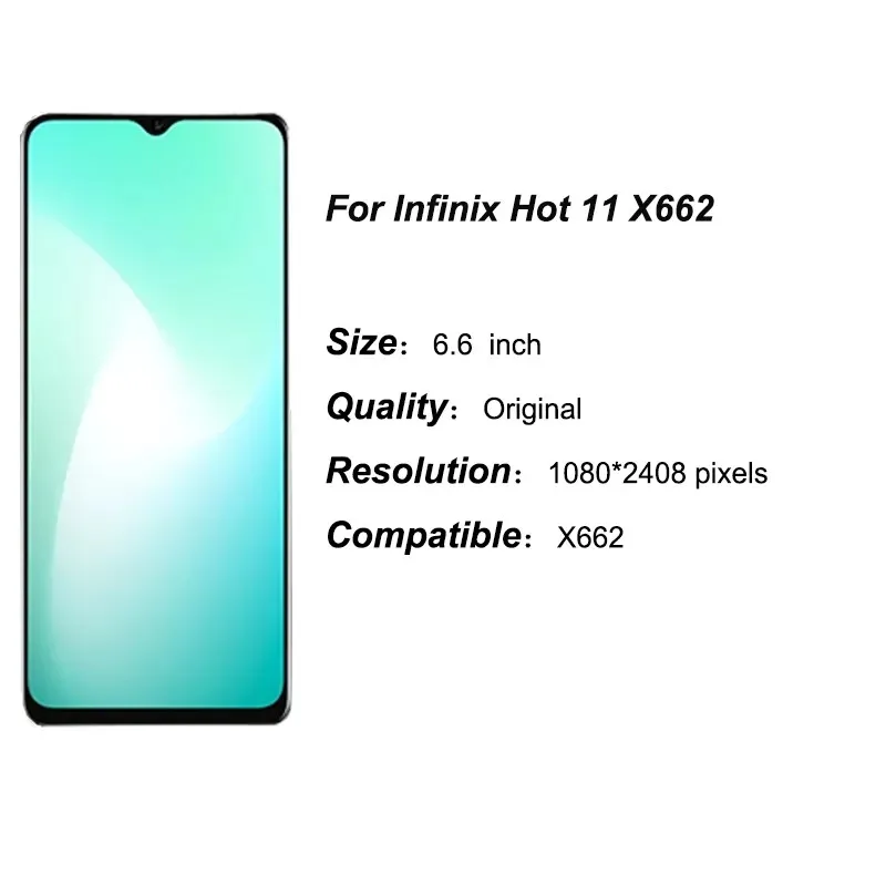 High-Quality-6-6-Orignal-Lcd-For-Infinix-hot-11-X662-LCD-X662B-X689F ...