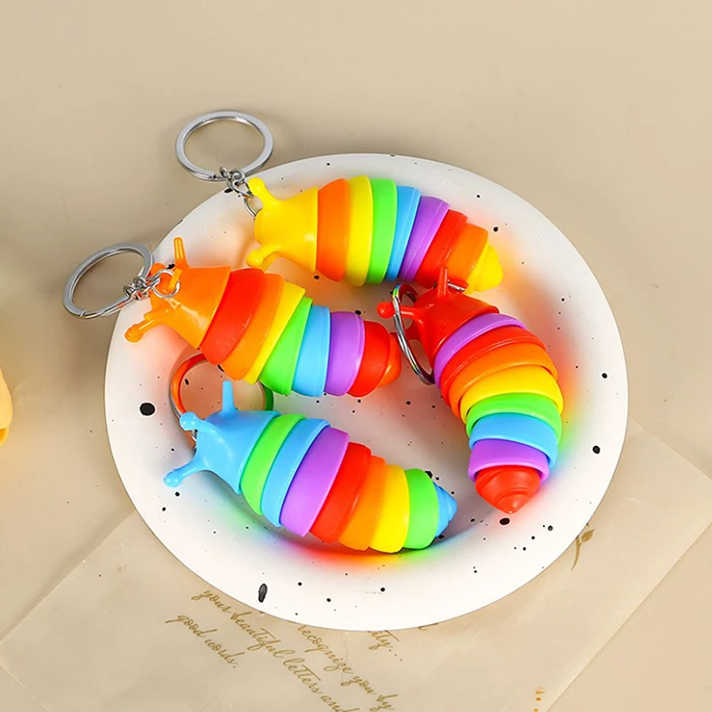 Mini-Fidget-Slug-Keychain-Toys-3D-Articulated-Stretch-Caterpillar ...