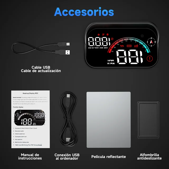 Ancel M22 Head Up Display Gps Speed Warning System For All Vehicle ...