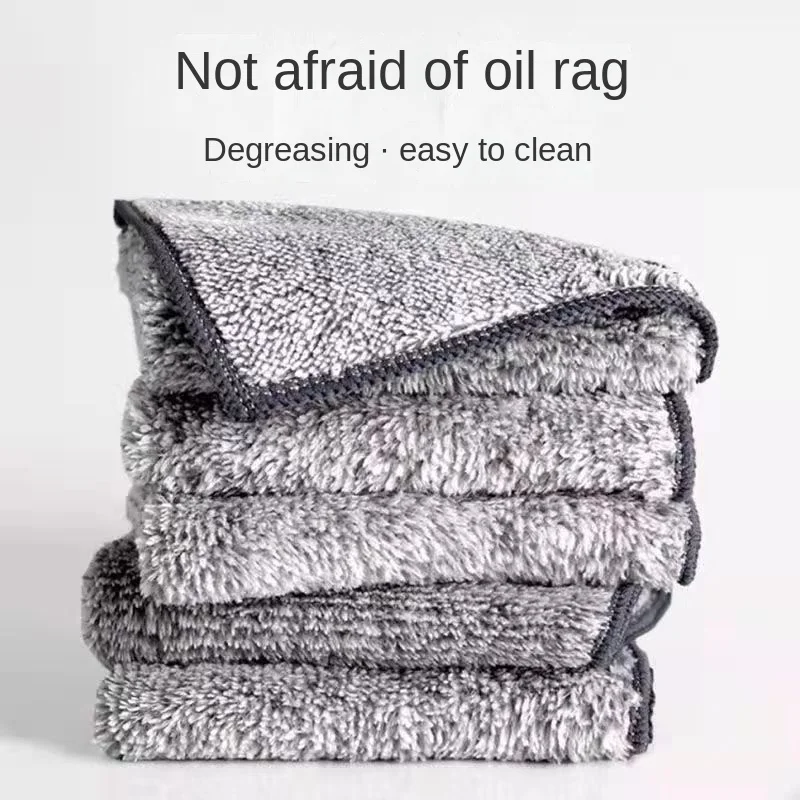 Japanese style bamboo charcoal rag degreasing dish cloth housekeeping ...