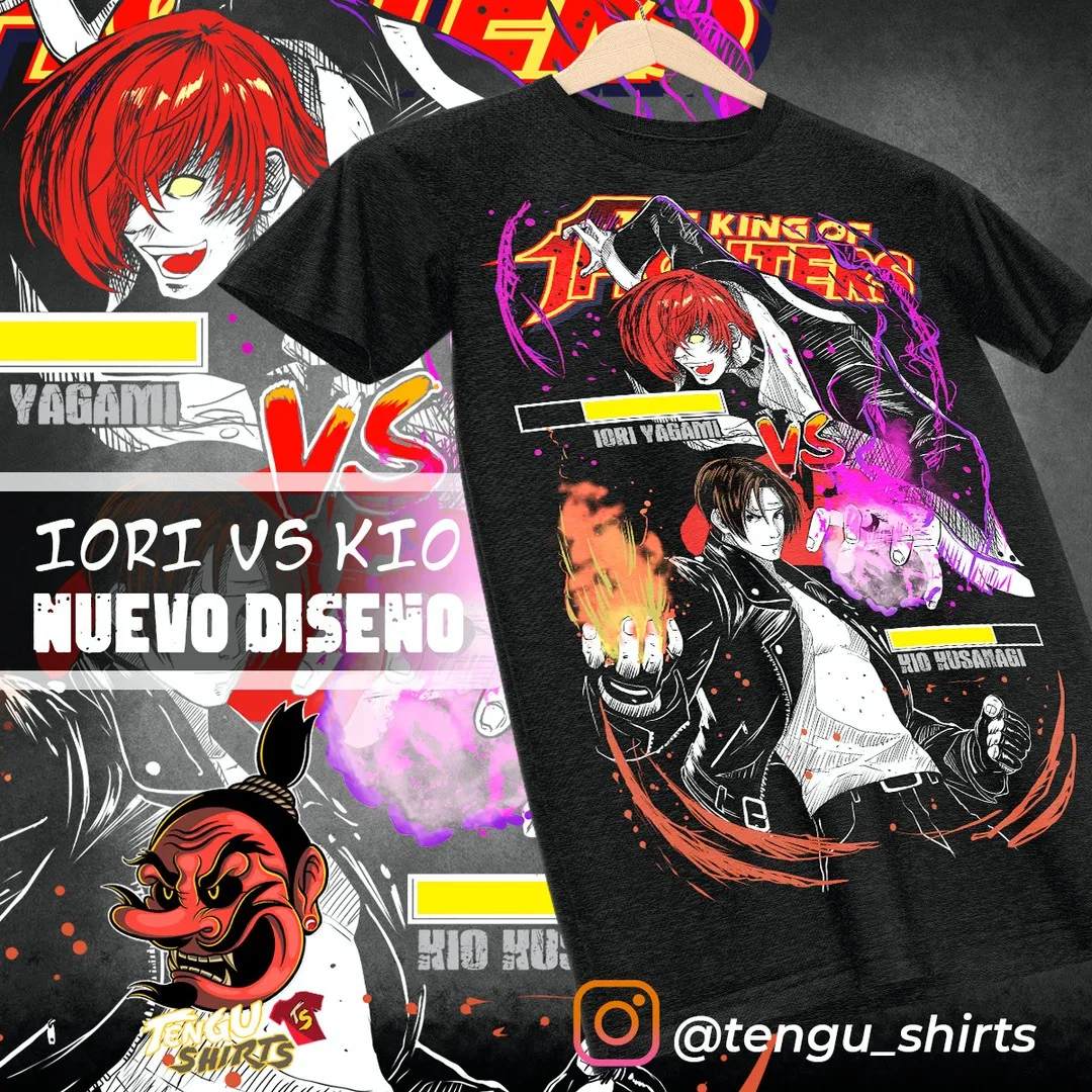 Iori Yagami, Kyo King of Fighters Gaming Shirt, KOF Video Gaming Unisex ...