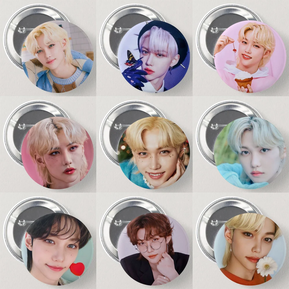 58MM-KPOP-FELIX-Pin-Button-STRAY-KIDS-Badge-Brooches-STAY-SKZ ...