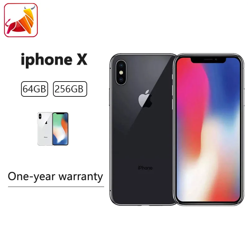 Original-Unlocking-Apple-iPhone-X-4G-Phone-3GB-ROM-64GB-256GB-ROM-5-8 ...
