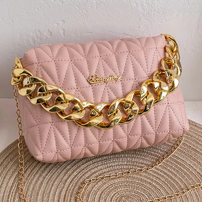 Women Bag Chain Handbag Solid Color New Fashion Shoulder Messenger ...