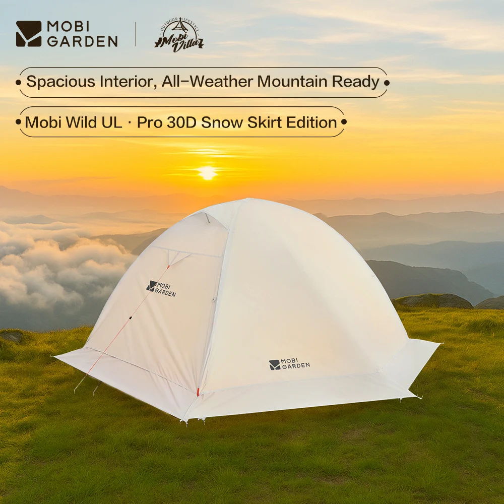 MOBI GARDEN Camping Ultralight Tent 1/2/3 Person Hiking Quick Open ...