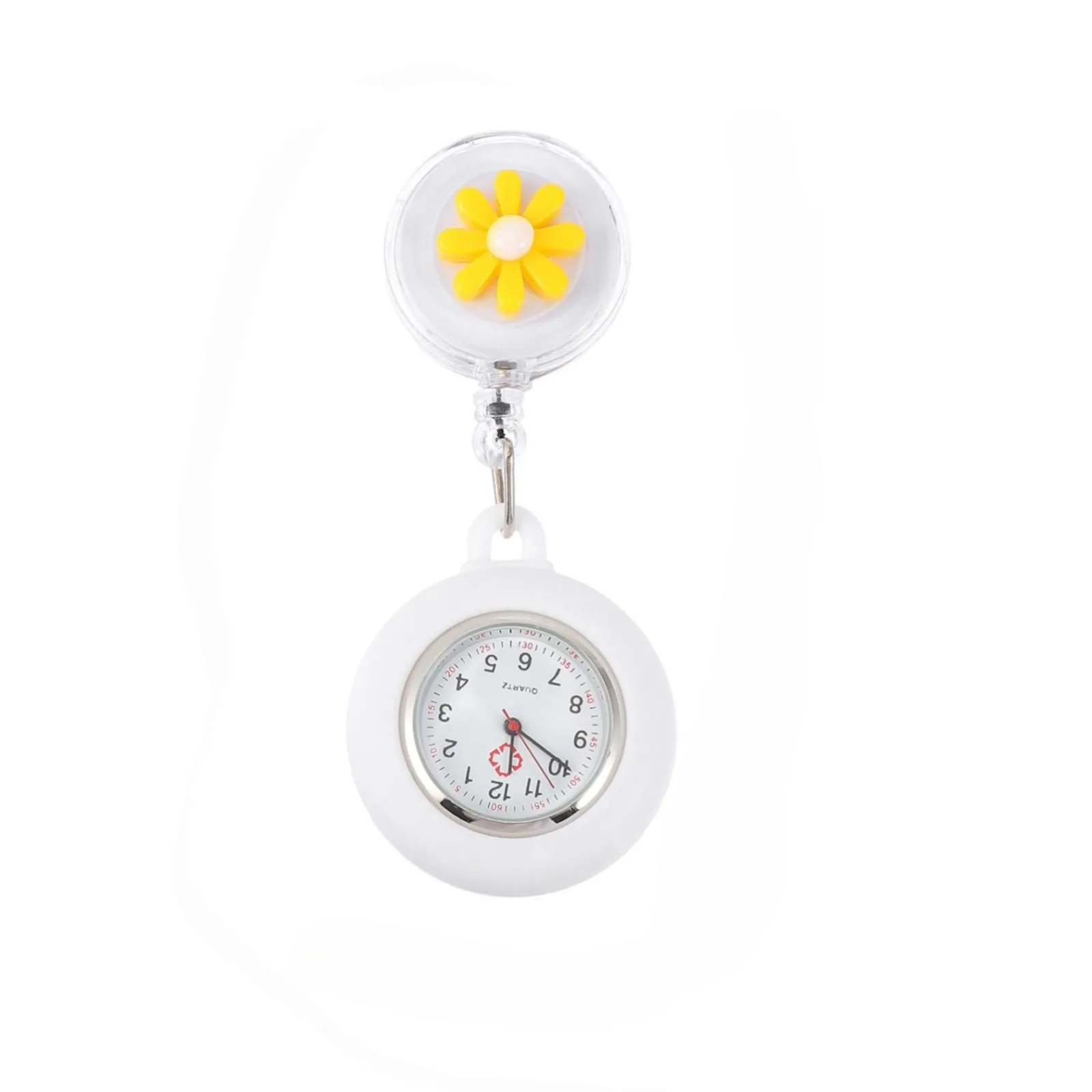 Nurse-Watch-Clip-On-Nursing-Watches-Cute-Retractable-Chrysanthemum ...