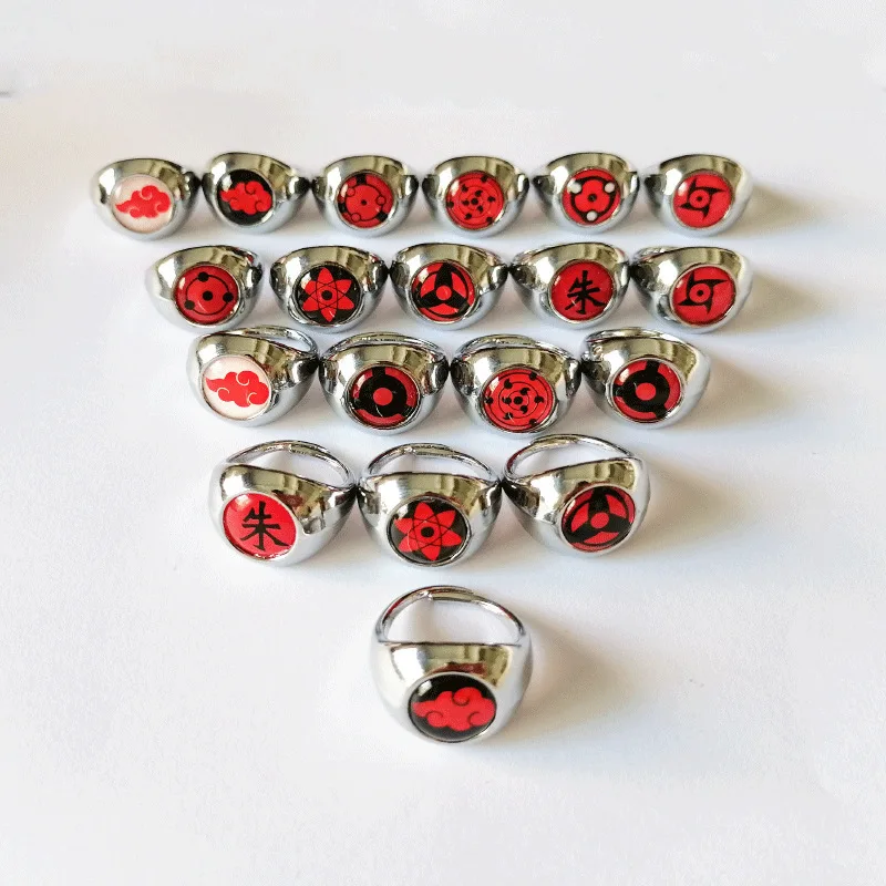 Anime Naruto Uchiha Sasuke Sharingan Rings Set Uchiha Itachi Obito ...