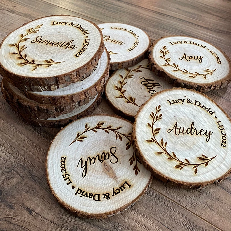 1pc-Custom-Wedding-Wood-Coaster-Set-Wedding-Favor-Laser-Engraved-With ...