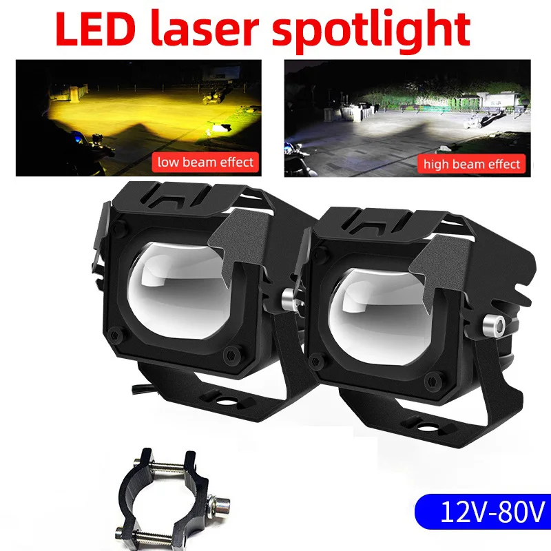 Universal-3-Inch-100W-Dual-Color-LED-Work-Light-Square-Mini-Waterproof ...