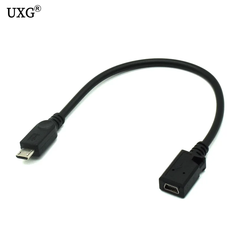 15cm Mini USB Female to Micro USB Male Connector Data Sync & Charge ...