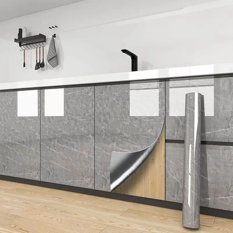 Self-adhesive Kitchen Cabinets Wallpaper Rolls for Walls PVC Waterproof ...
