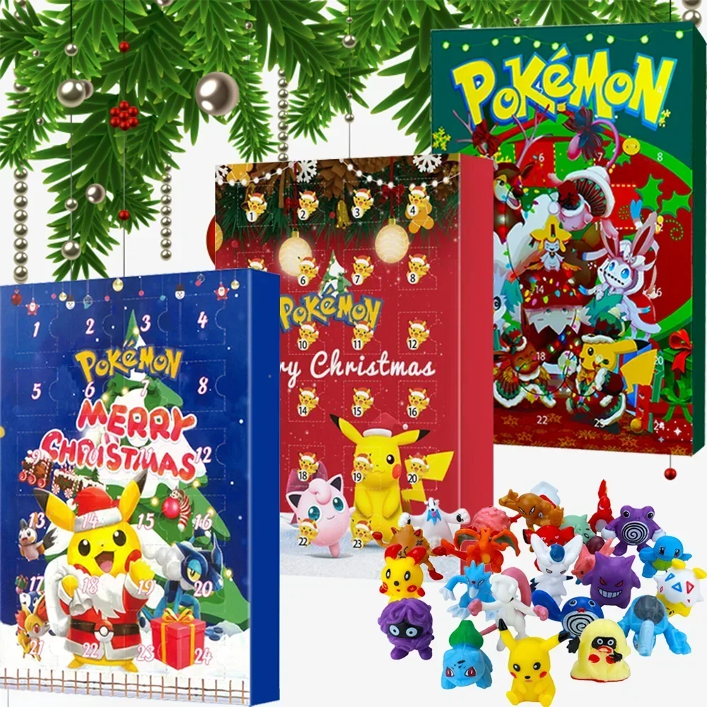 Pokemon-Christmas-Pikachu-24-PCS-Set-Blind-Box-Figure-2025-Advent ...