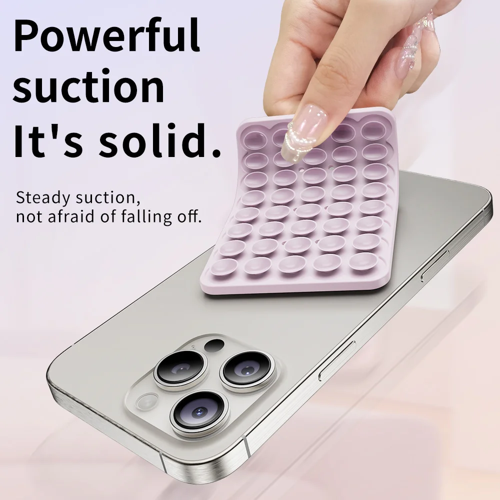 Suction Cup Phone Case Mount Double-Sided,Silicon Sticky Phone Stand ...
