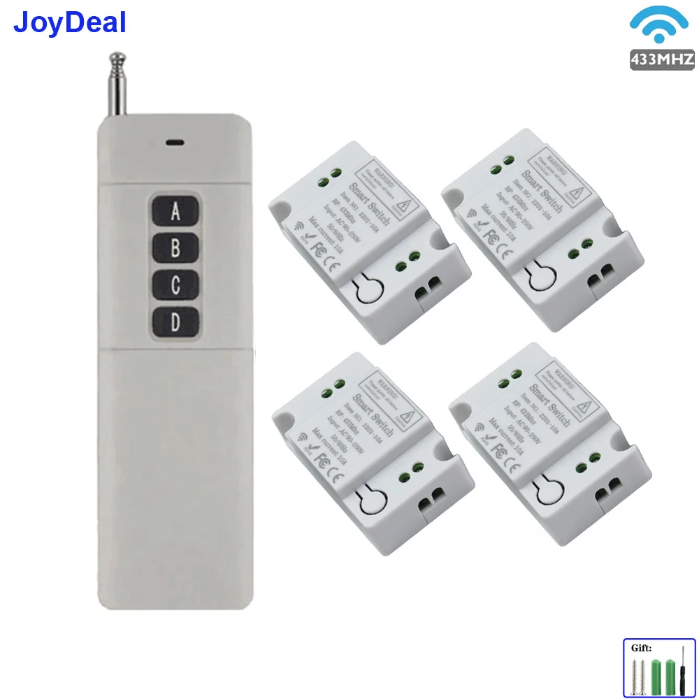 Joydeal 1000M Long Range AC 110V 220V 1CH 10A RF Wireless Remote ...