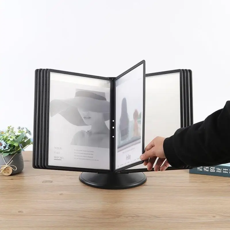 Table-Top-Page-Turning-File-A4-Paper-Display-Stand-360-Degree-Free ...