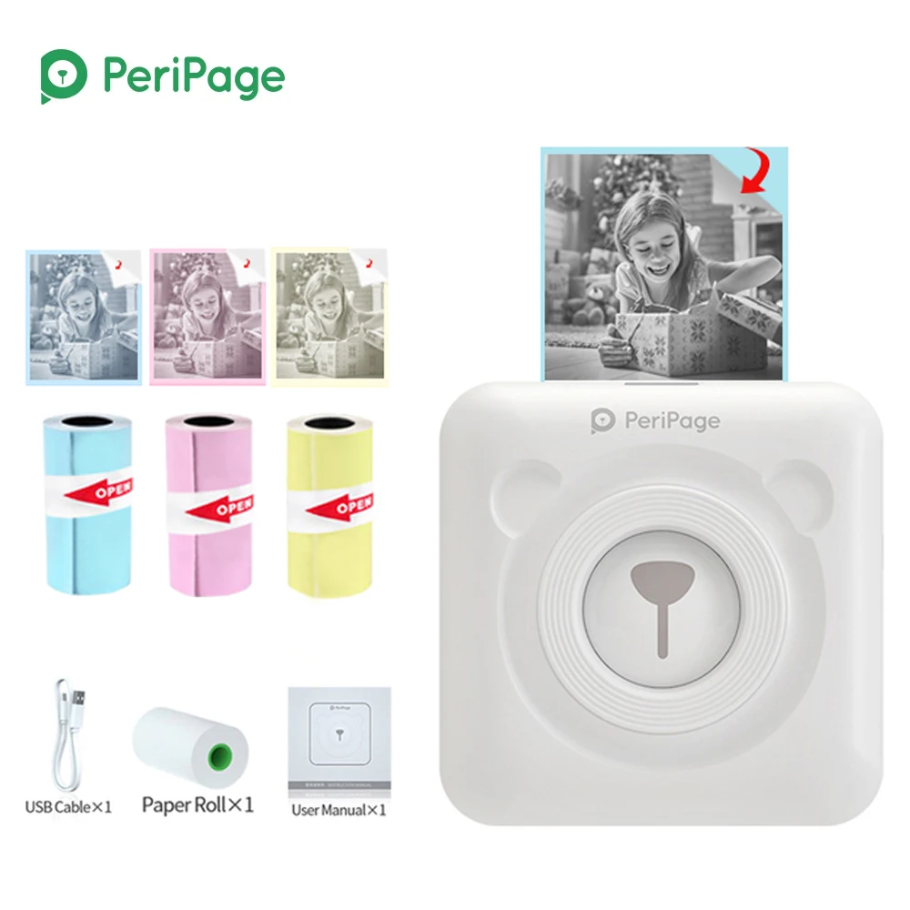 Peripage Mini impresora térmica portátil para teléfono móvil, máquina ...
