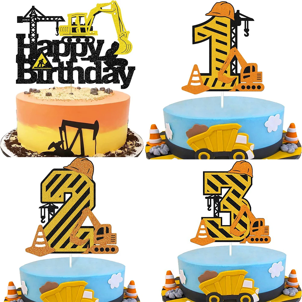 Construction Themed Birthday Cakes
