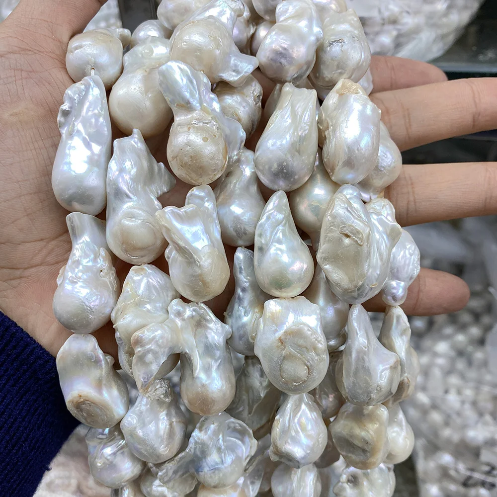 100-Baroque-Pearl-Beads-Irregular-Natural-Freshwater-Pearl-Loose-Beads ...