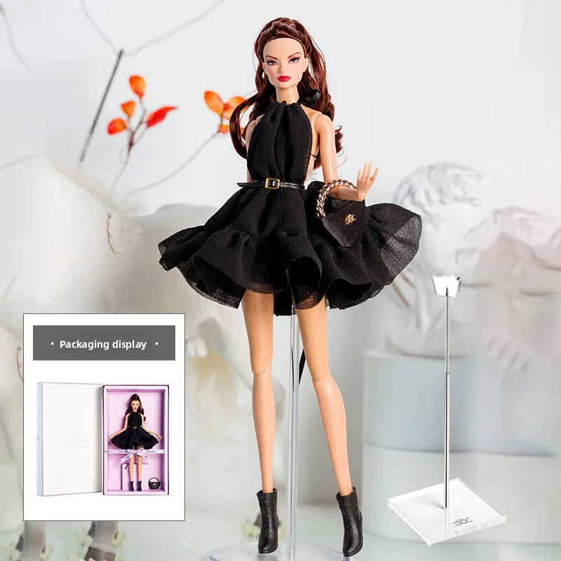32cm Supermodel Doll With Clothes With Doll Holder Suit Fashion Black ...