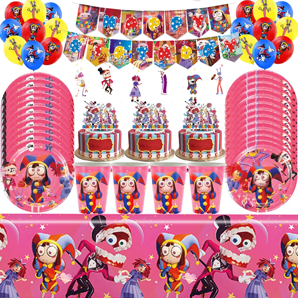 The-Amazing-Digital-Circus-Party-Decoration-Set-Disposable-Tableware ...