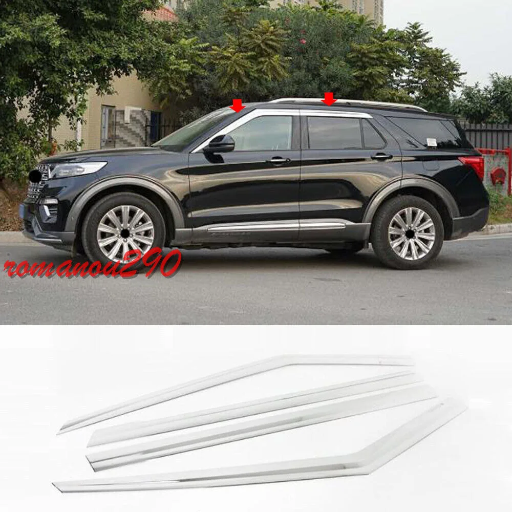 For-Ford-Explorer-2020-2021-ABS-Chrome-Window-Visor-Vent-Shades-Sun ...