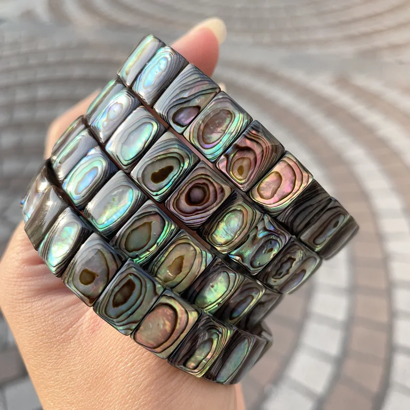 New Fashion AAAA 8X10MM Natural Abalone Shell Bracelet for Men and ...