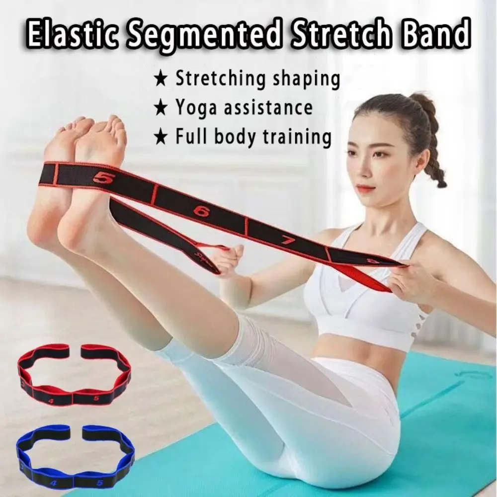 8/10/12 Grid Yoga Stretch Band Multi-stage Flexible Digital Resistance ...