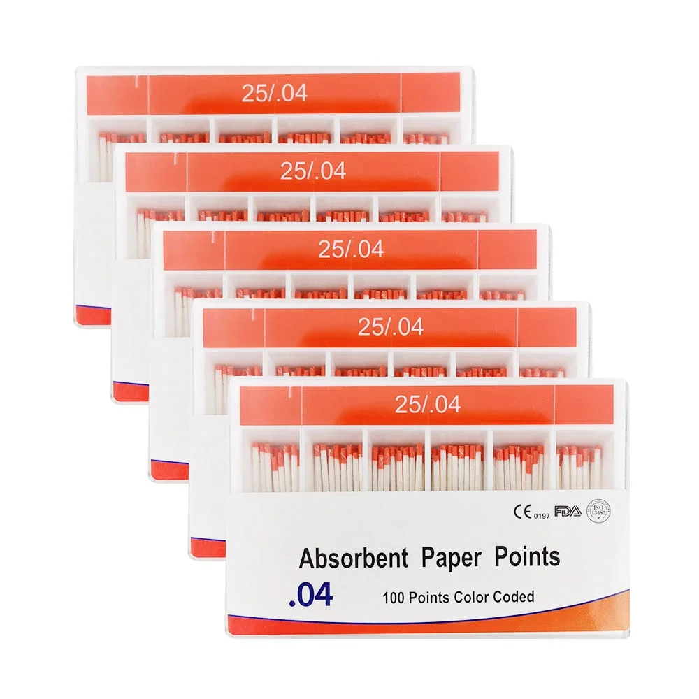 5box 04 Taper Dental Absorbent Paper Points Gutta 25# 30# Paper Points ...