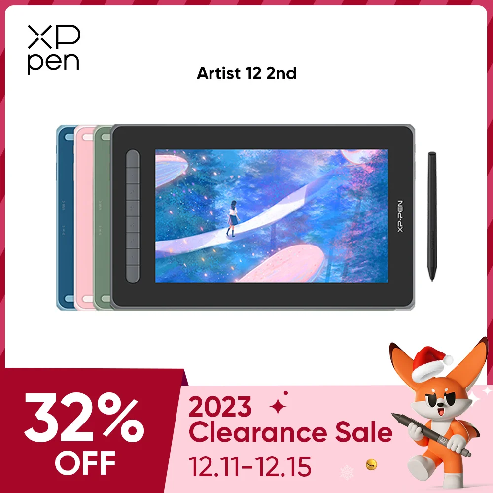 XPPen-Artist-12-2nd-Gen-Graphic-Tablet-Monitor-with-127-sRGB-8-Shortcut ...