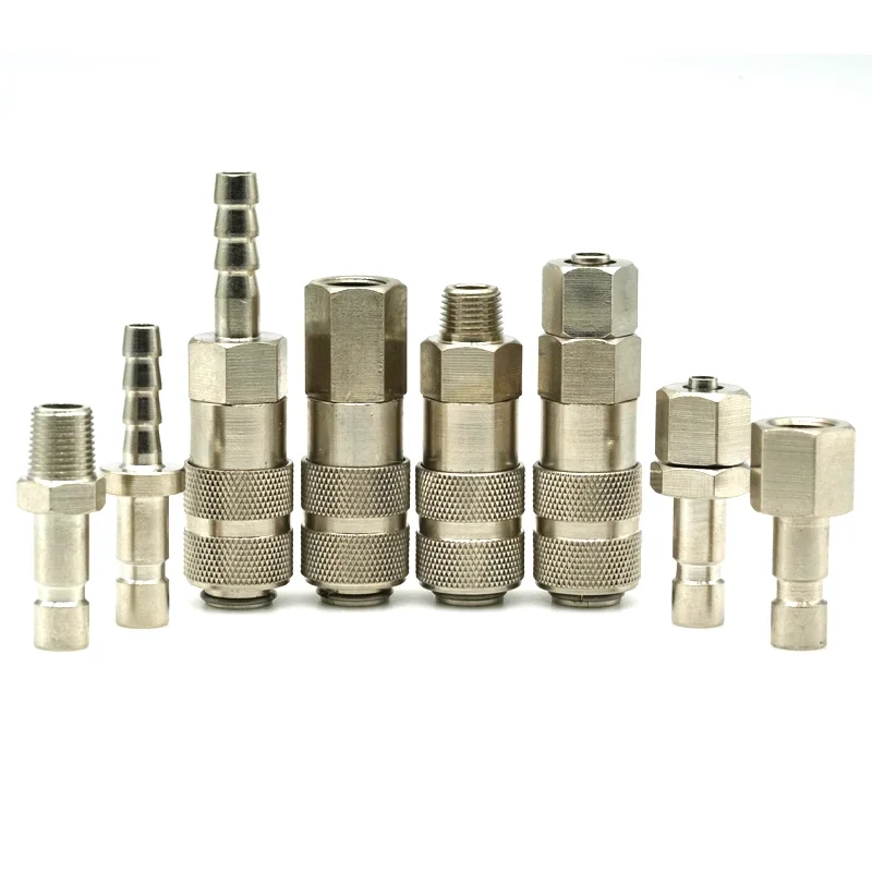 Brass-Pneumatic-Fitting-Self-locking-Mini-Quick-Coupling-Connector ...